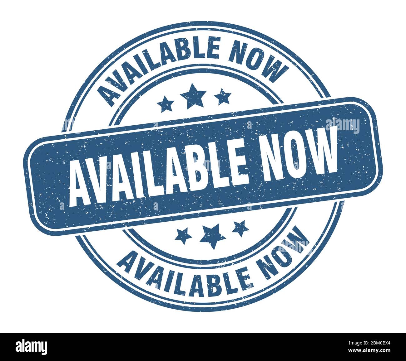 available now stamp. available now label. round grunge sign Stock ...