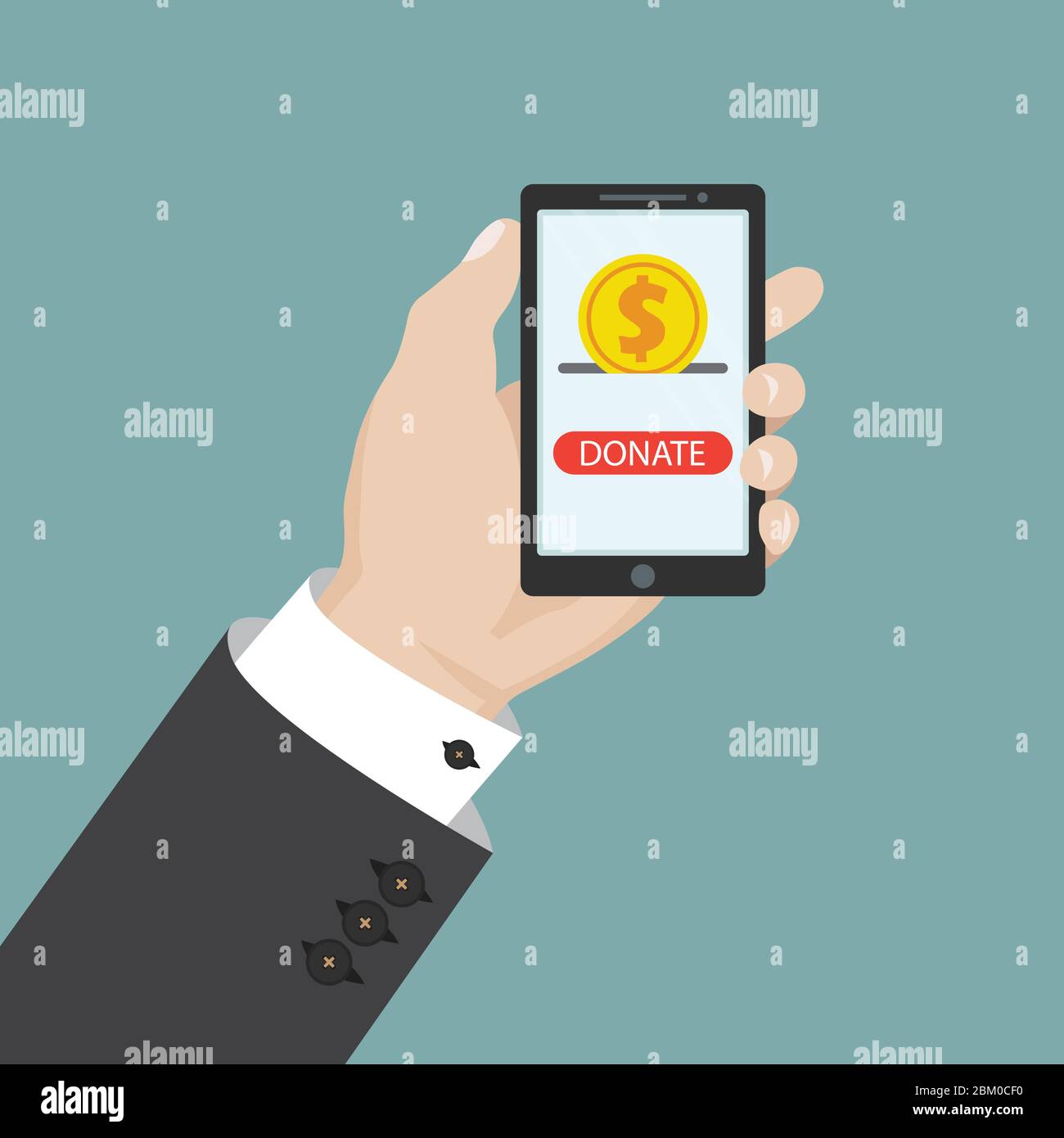 Online charity donation screen Stock Vector Images - Alamy