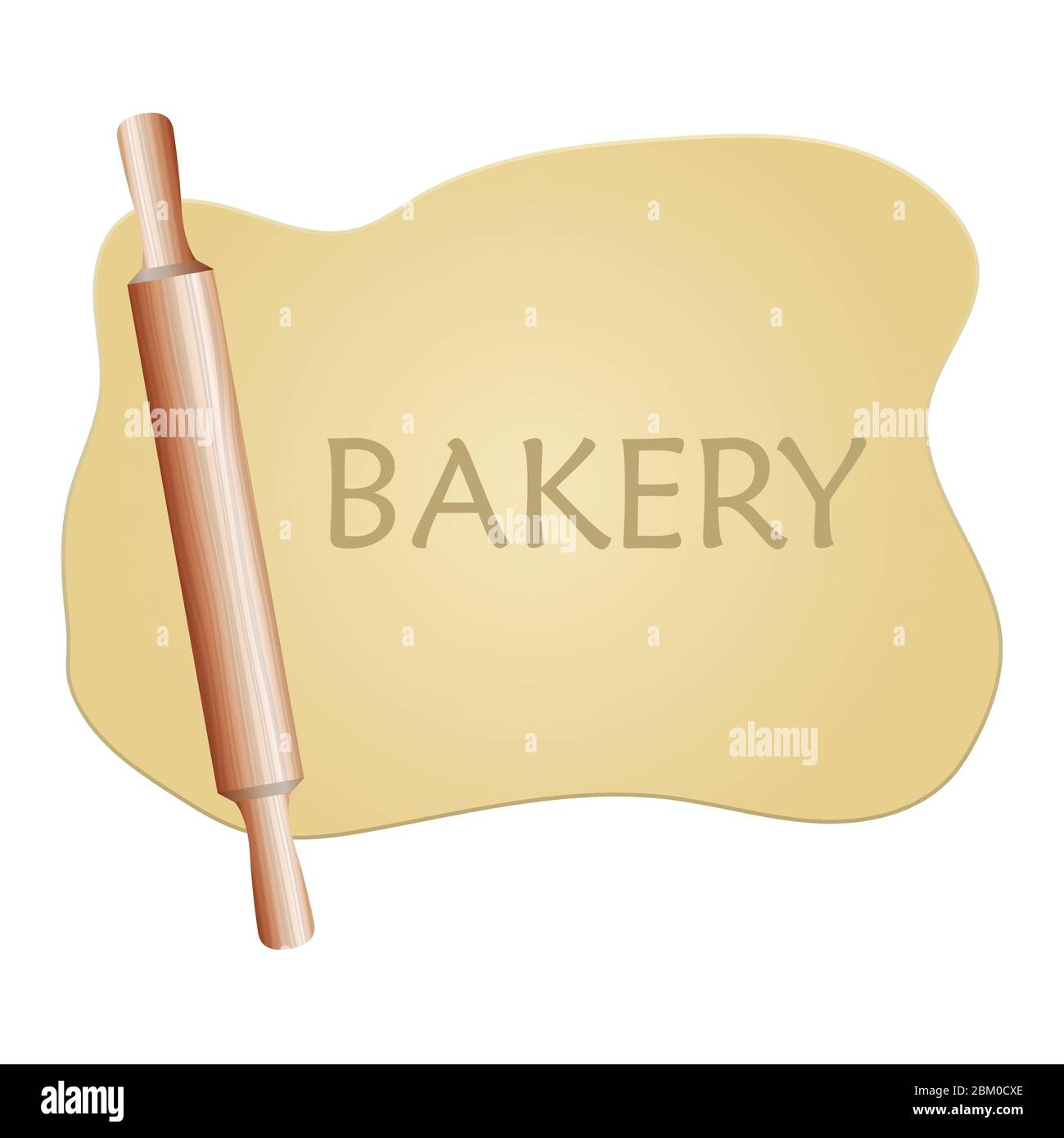 Dough and rolling pin vector illustration Stock Vector Image & Art - Alamy
