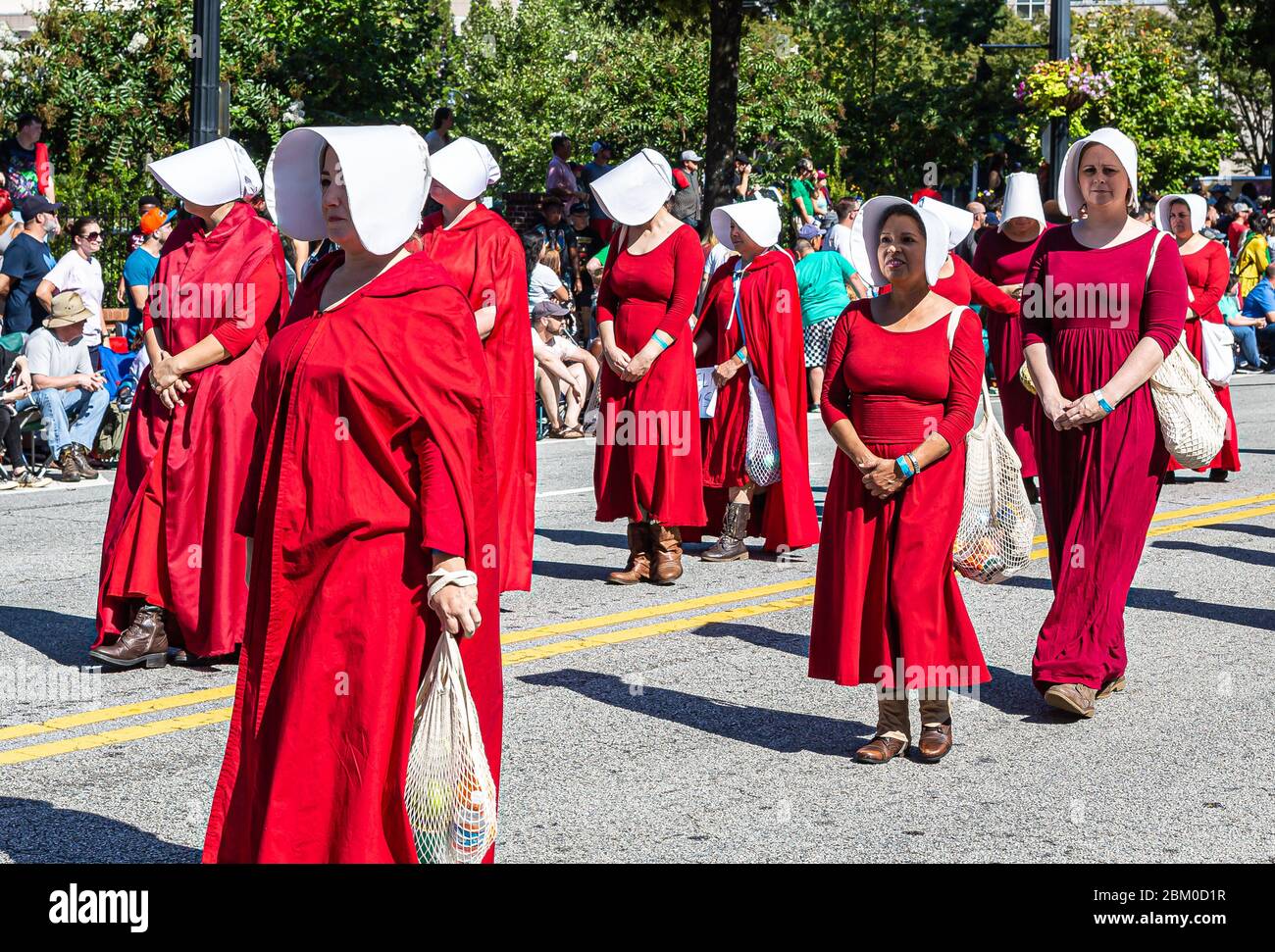 Hand Maidens On Parade Stock Photo - Alamy