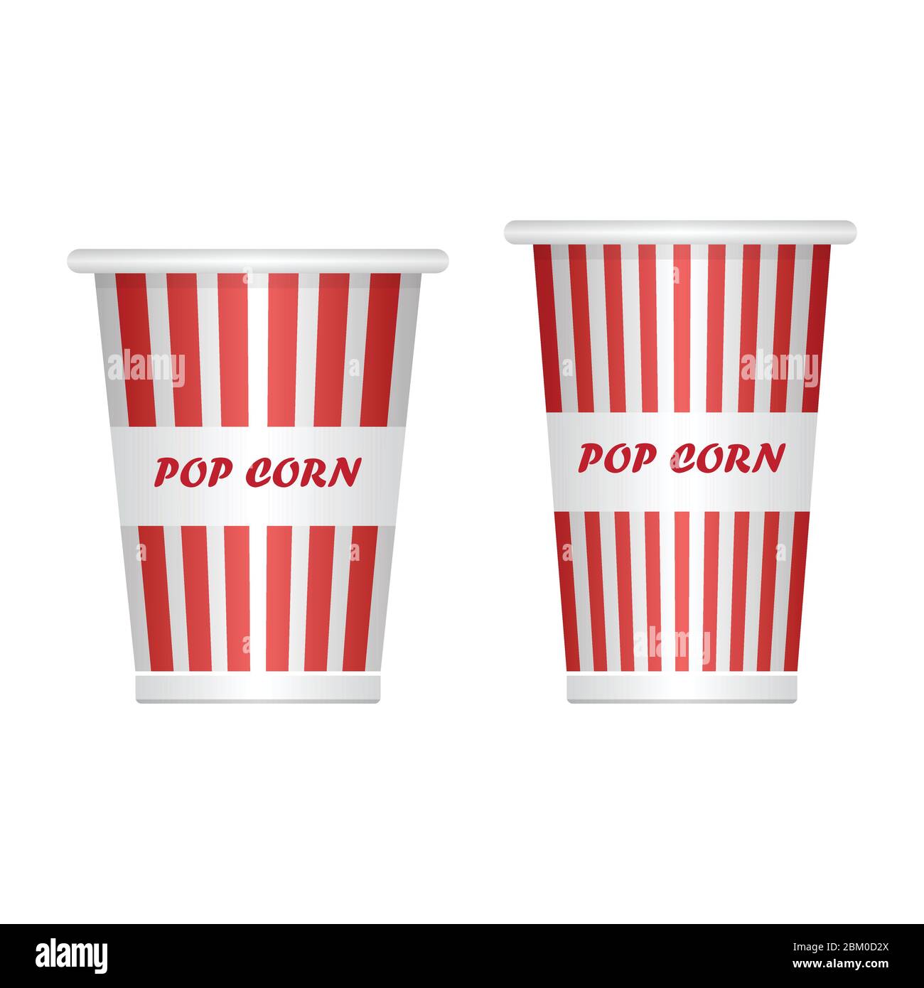 Empty popcorn bucket vector illustration isolated on white background ...
