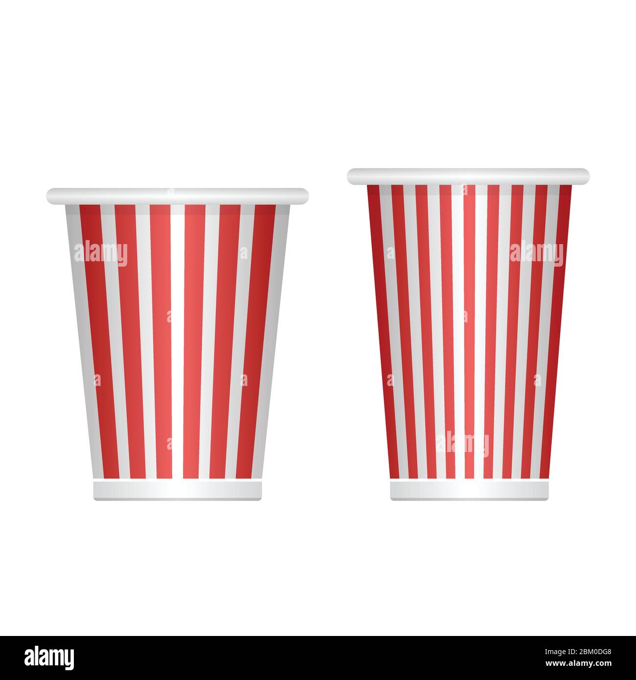Empty popcorn bucket vector illustration isolated on white background ...