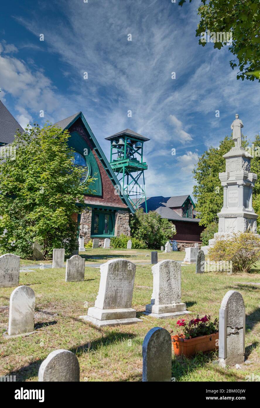 Old Graveyard and Church Bells Stock Photo - Alamy