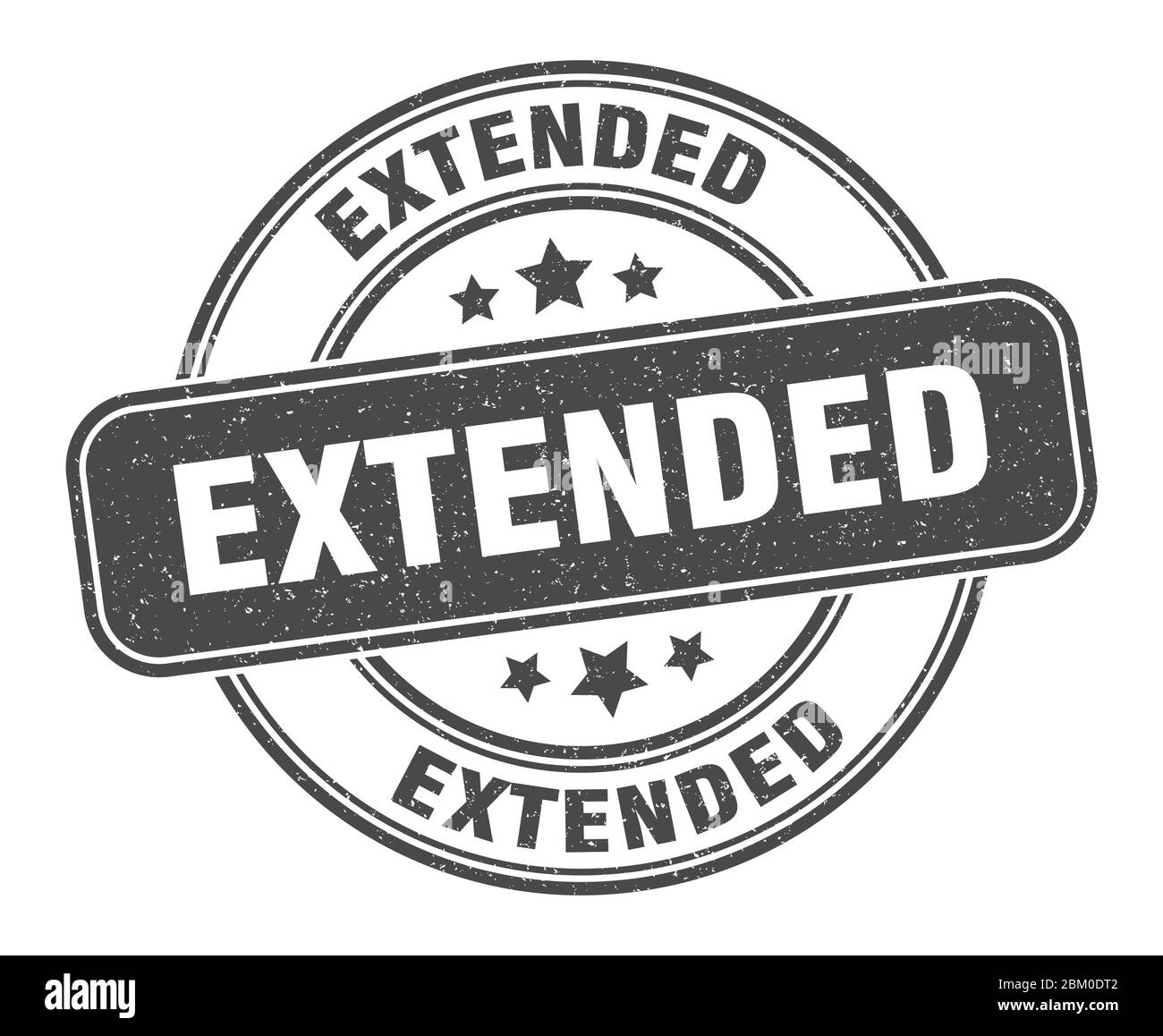extended stamp. extended label. round grunge sign Stock Vector Image ...