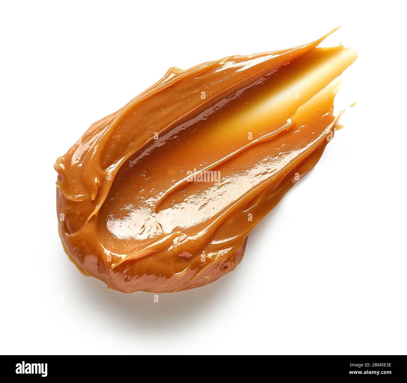 soft caramel isolated on white background, top view Stock Photo - Alamy