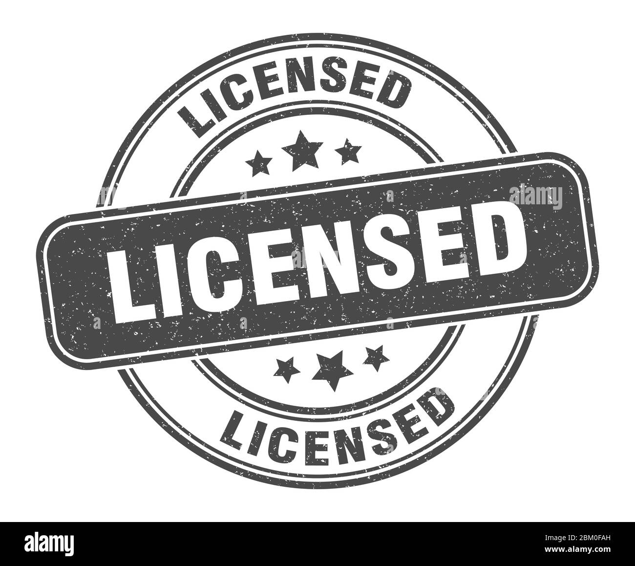 licensed stamp. licensed label. round grunge sign Stock Vector Image ...