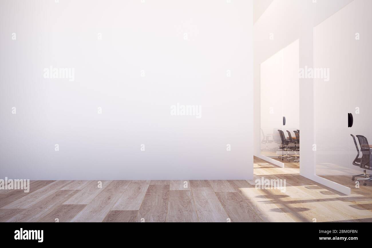 office hall wall 3d rendering Stock Photo - Alamy