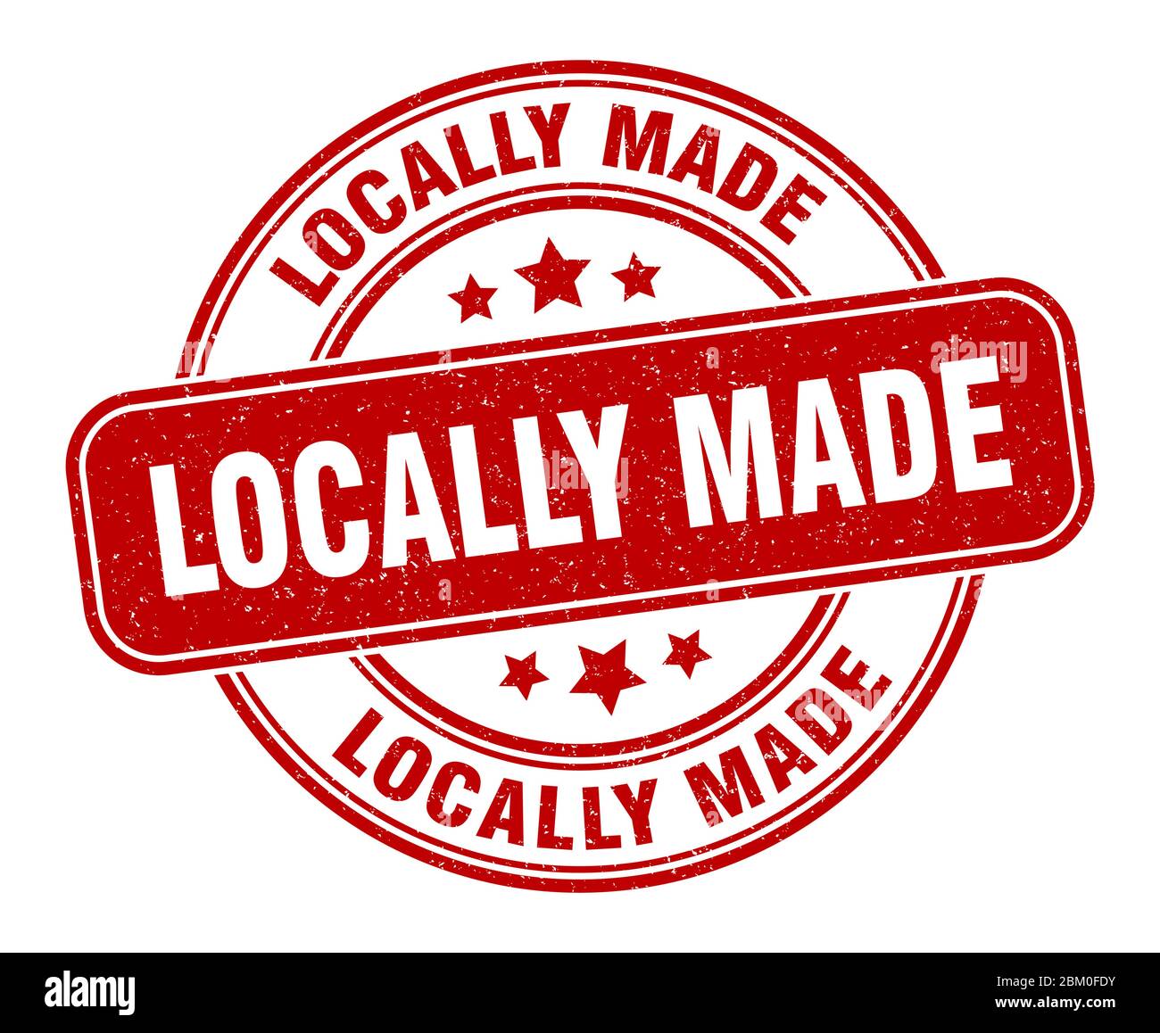 locally made stamp. locally made label. round grunge sign Stock Vector ...
