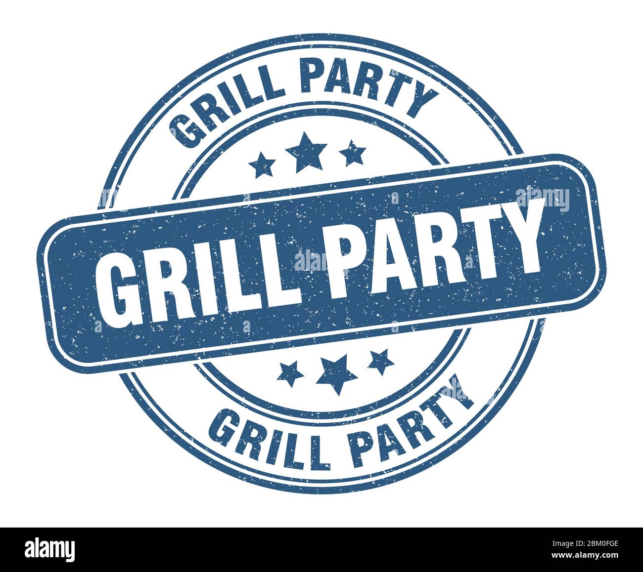 grill party stamp. grill party label. round grunge sign Stock Vector ...