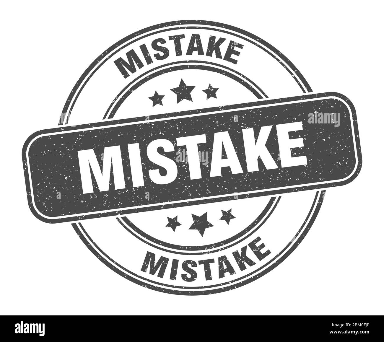 mistake stamp. mistake label. round grunge sign Stock Vector Image ...