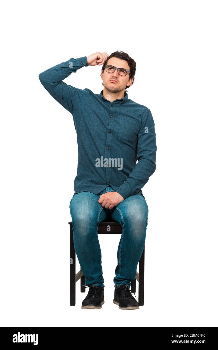 Office worker scratching head hi-res stock photography and images - Alamy