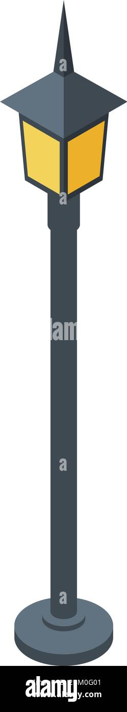 Garden light pillar icon, isometric style Stock Vector Image & Art - Alamy