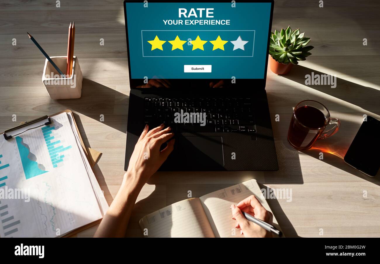Rate customer experience review. Service and Customer satisfaction ...