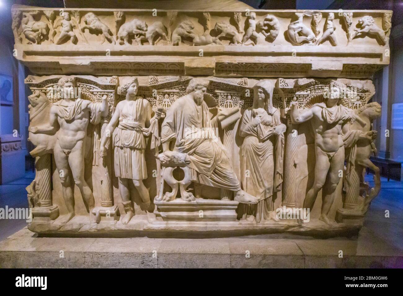 Roman Sarcophagus 3rd Century Bc Archaeological Museum Istanbul