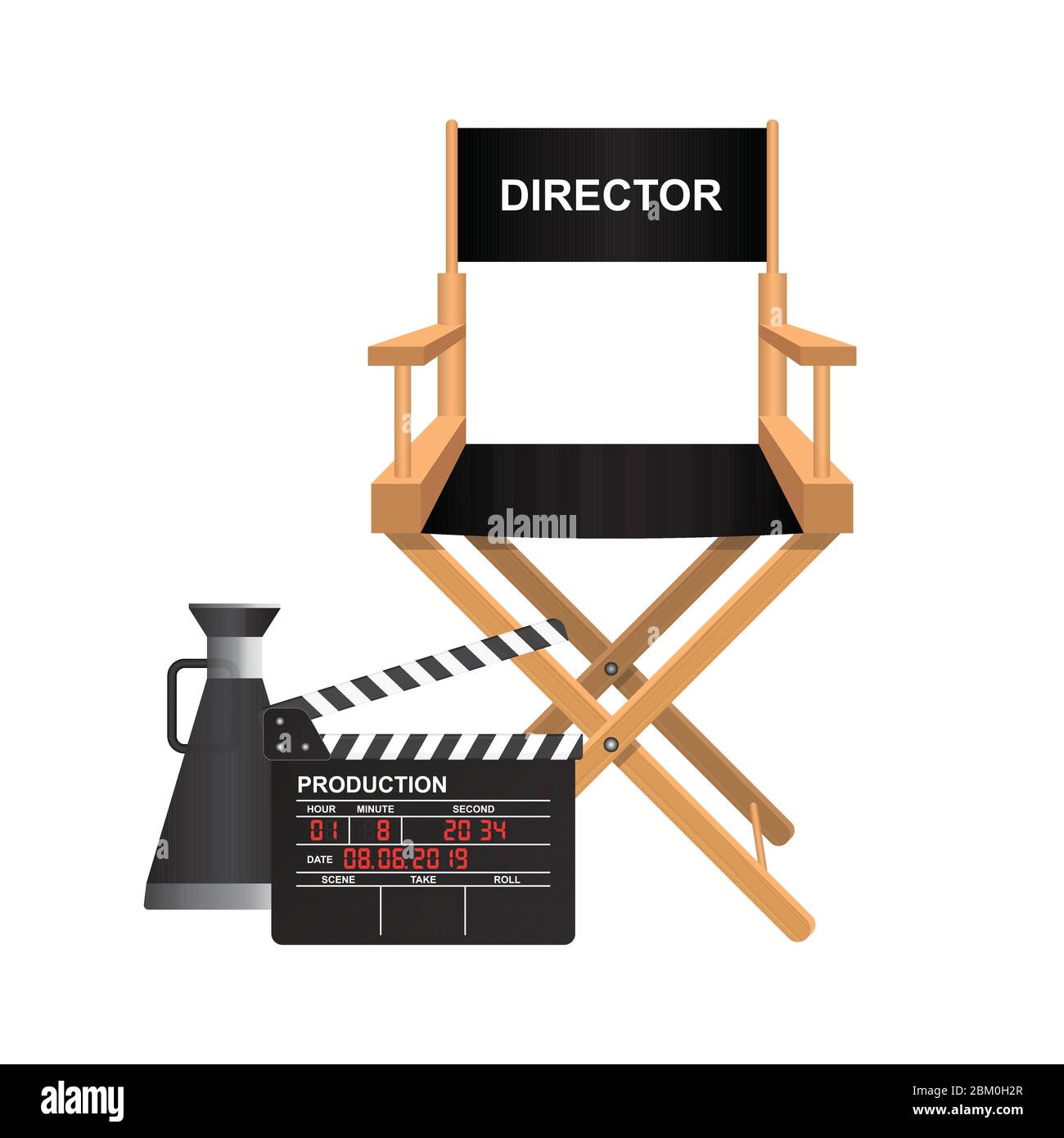 Film director chair vector illustration isolated on white background Stock Vector Image & Art ...