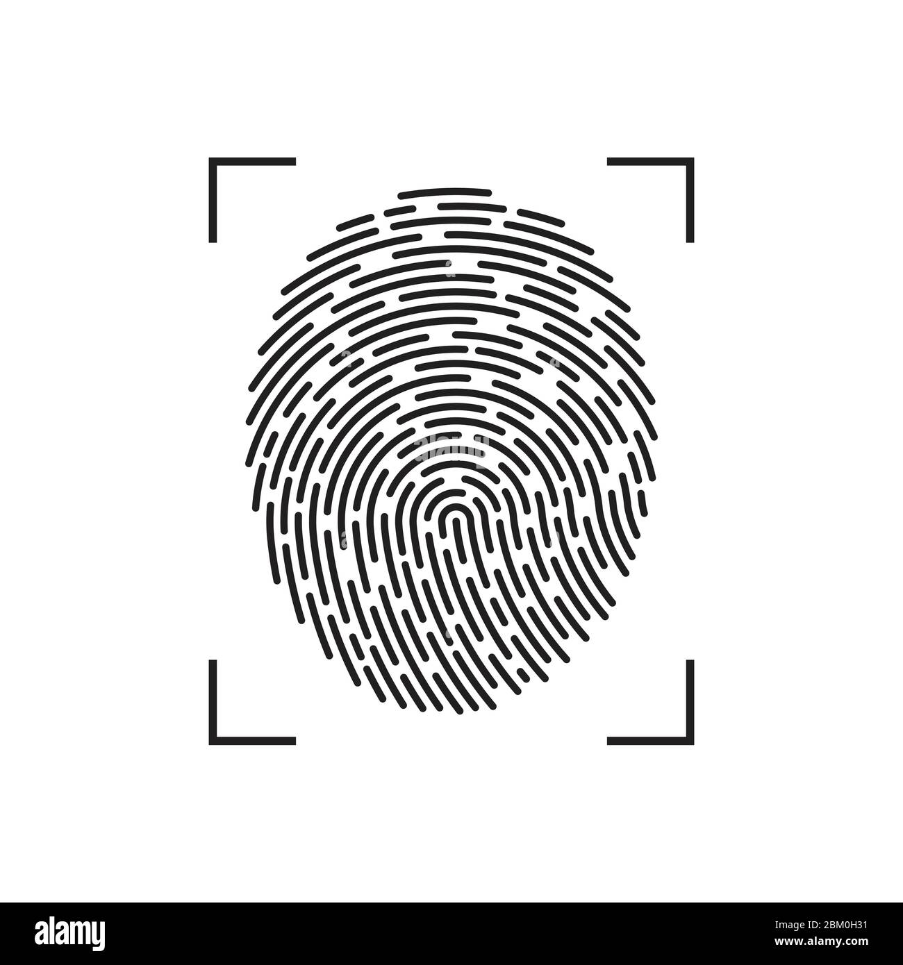 Fingerprint vector illustration isolated on white background Stock ...