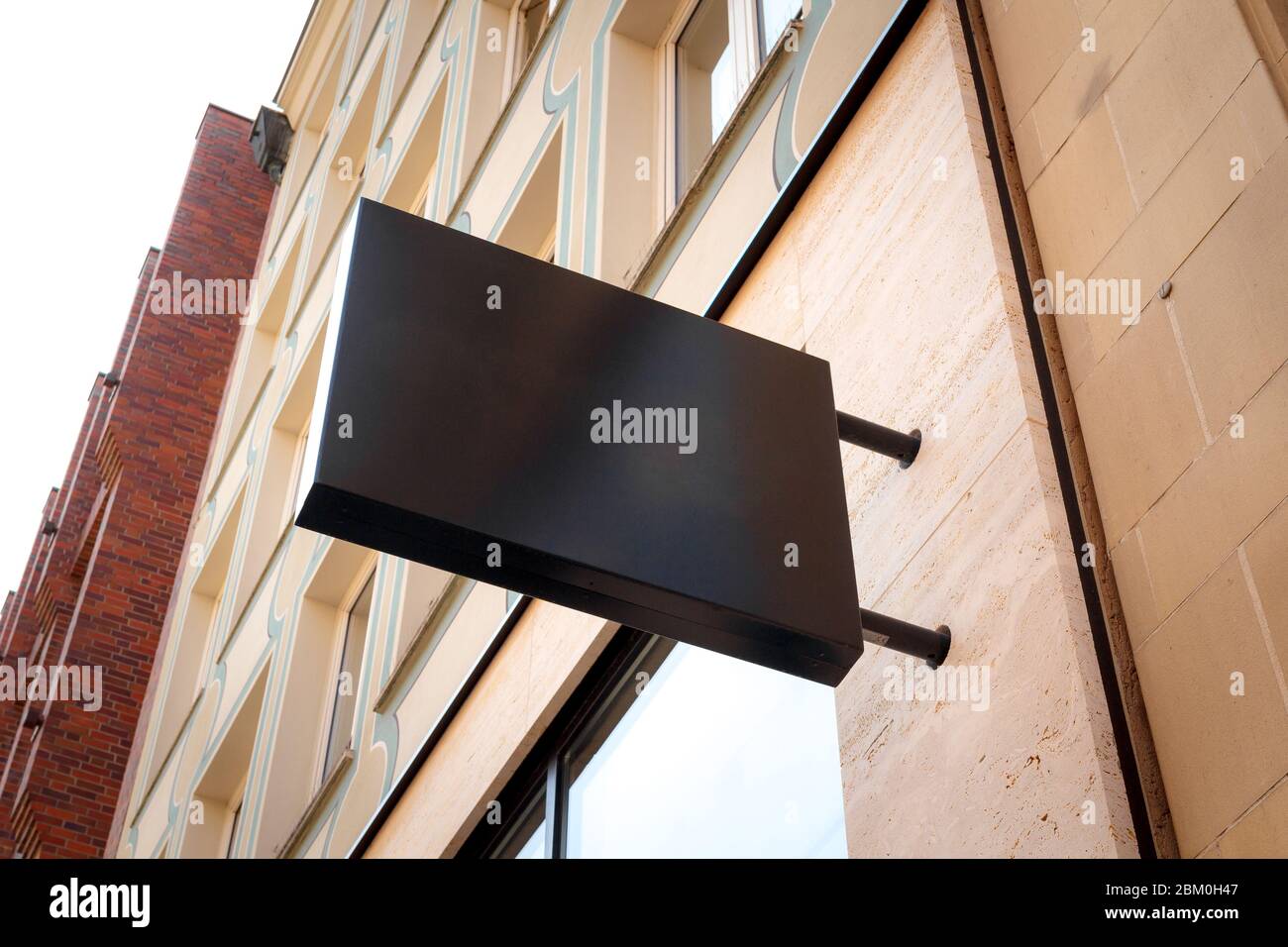 Mock up building name plate. Blank house name plate. Empty space for ...