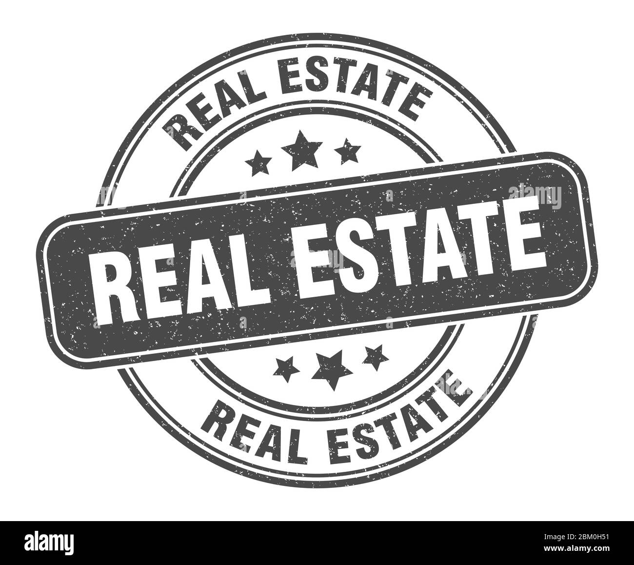 real estate stamp. real estate label. round grunge sign Stock Vector ...