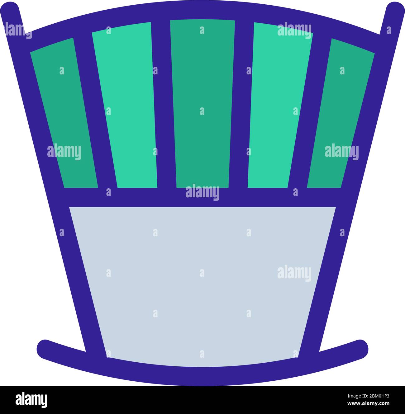 crib rocking chair rear view icon vector outline illustration Stock ...