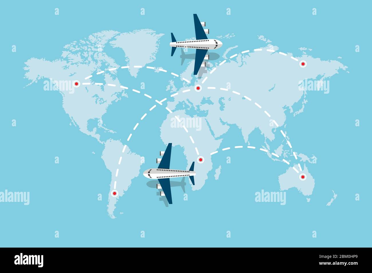 Flying airplane with dash path line. Travel Concept. Vector ...