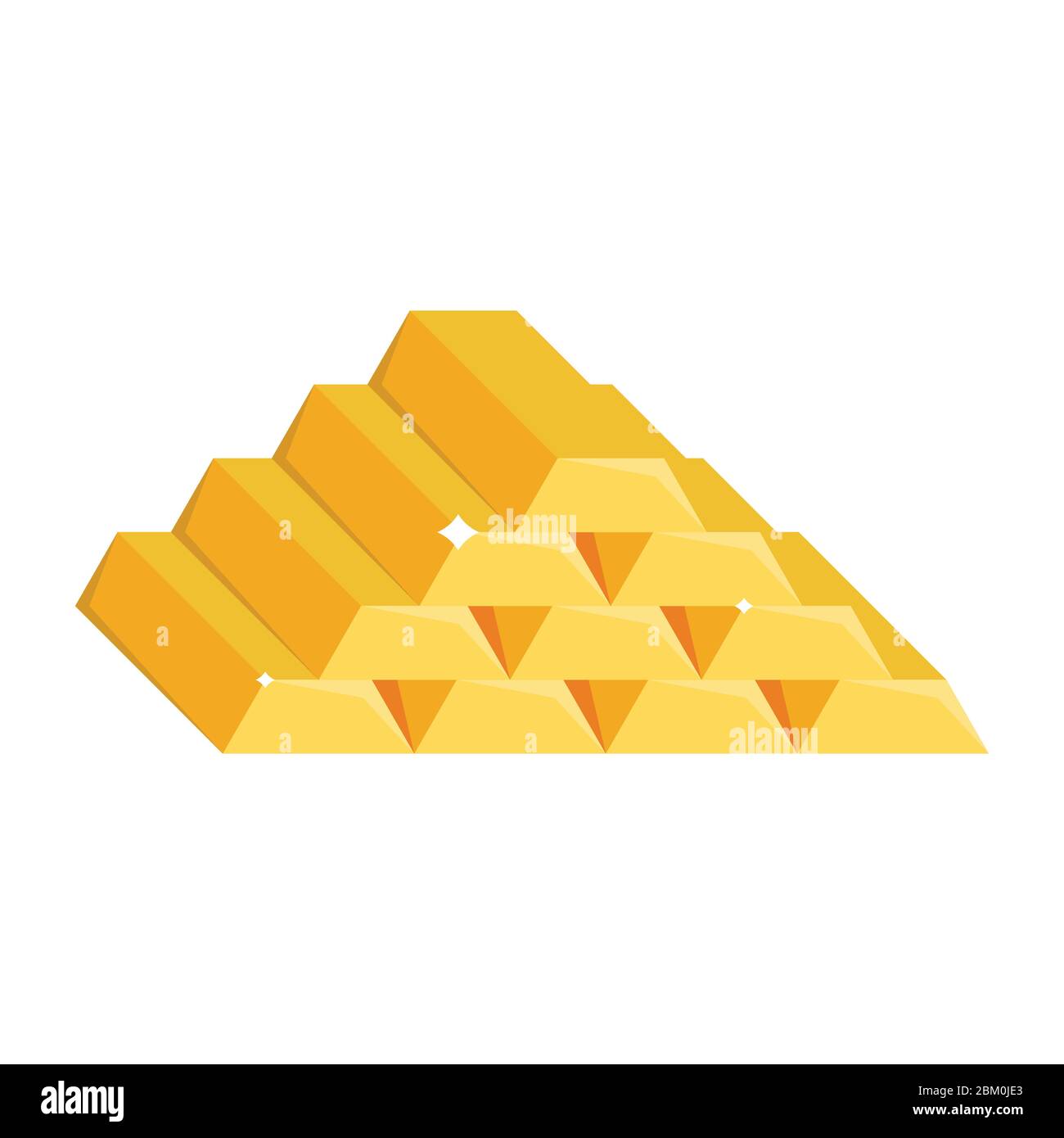 Gold bars vector illustration isolated on white background Stock Vector ...