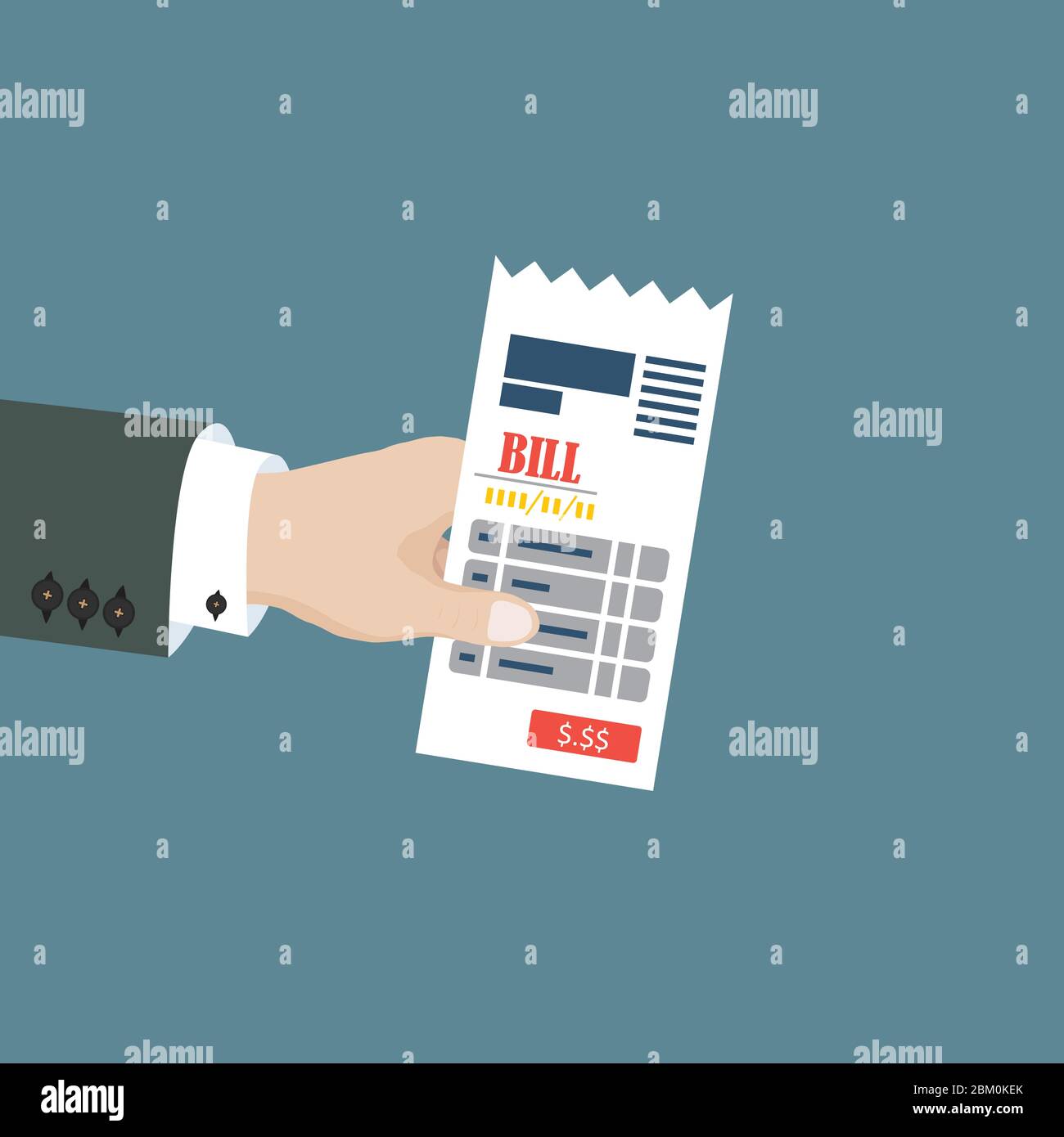 Restaurant bill receipt Stock Vector Images - Alamy