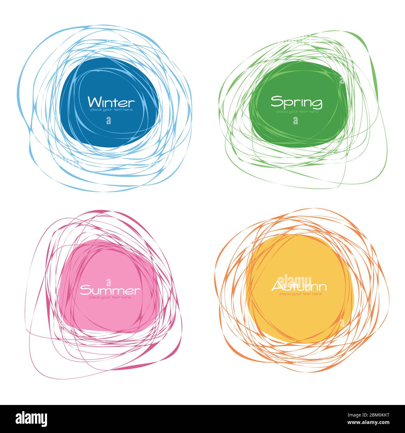 Round summer frame bright Stock Vector Images - Alamy