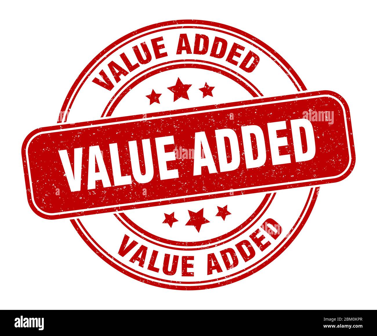 value added stamp. value added label. round grunge sign Stock Vector ...