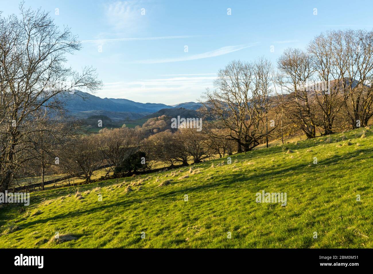 Scenic mountain view in early spring, Snowdonia National Park, Wales ...