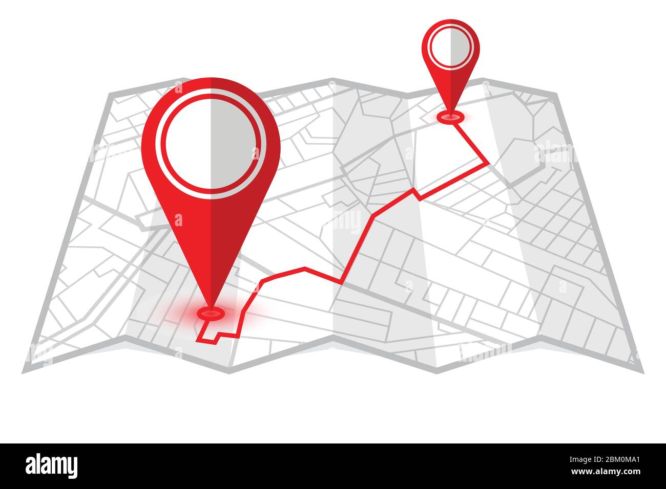 Pin in showing location on gps navigator map. Vector illustration Stock ...
