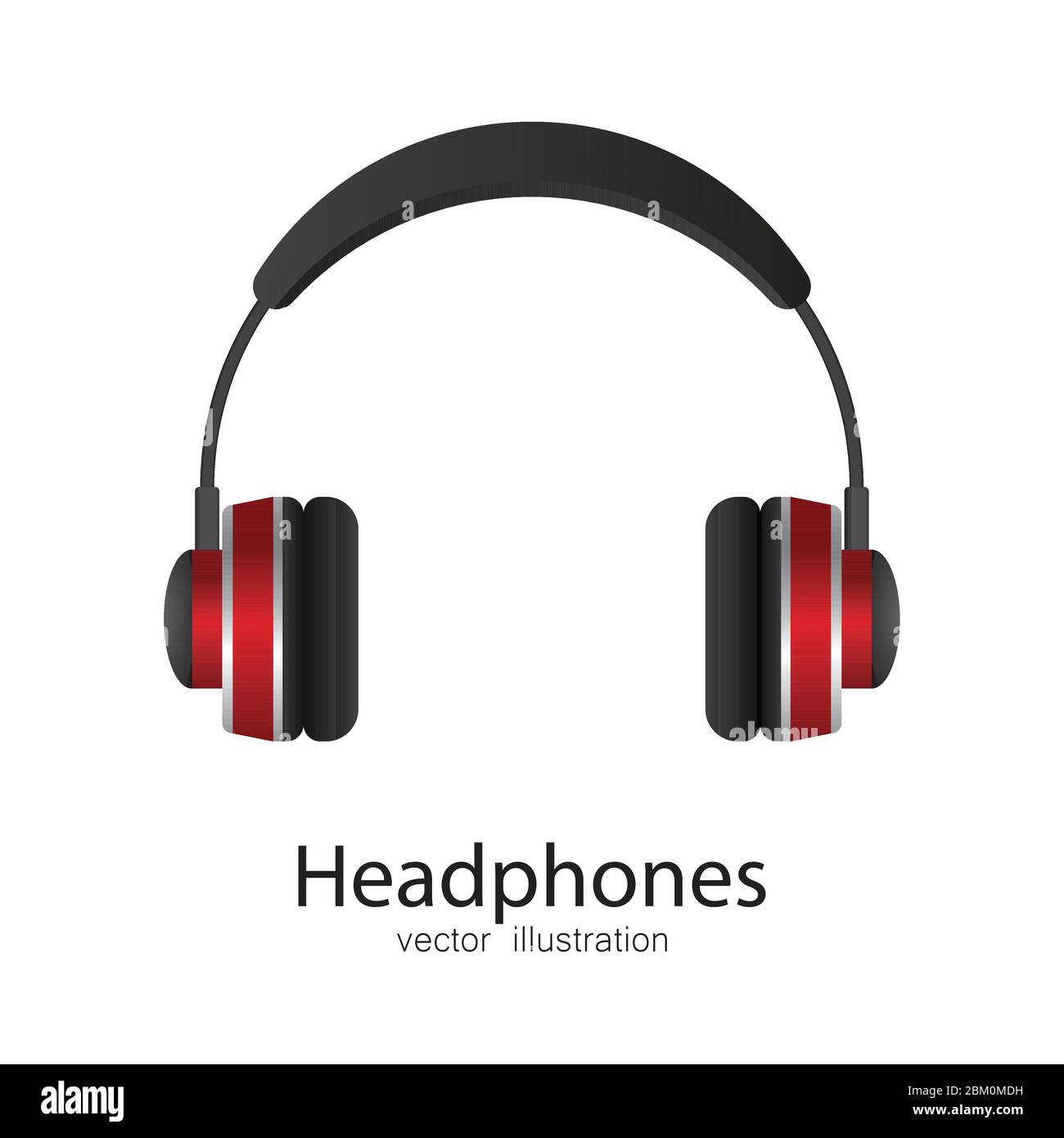 Headphones vector illustration isolated on white background Stock ...