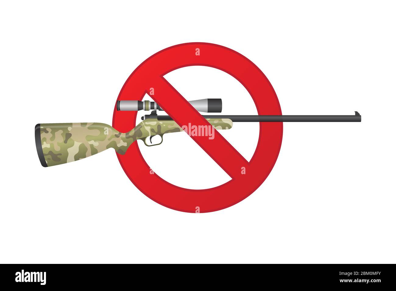 Guns forbidden sign vector illustration isolated on white background ...