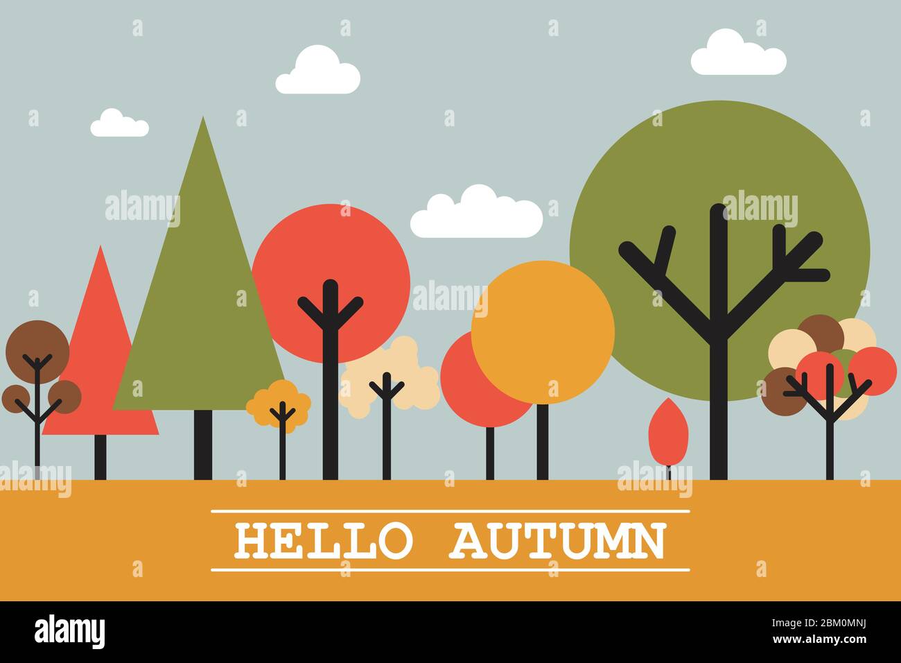 Hello autumn background vector illustration Stock Vector Image & Art ...