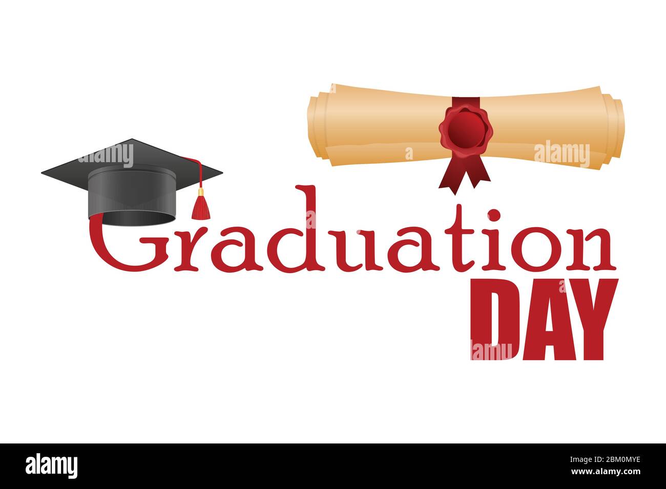 Graduation day vector illustration isolated on white background Stock ...