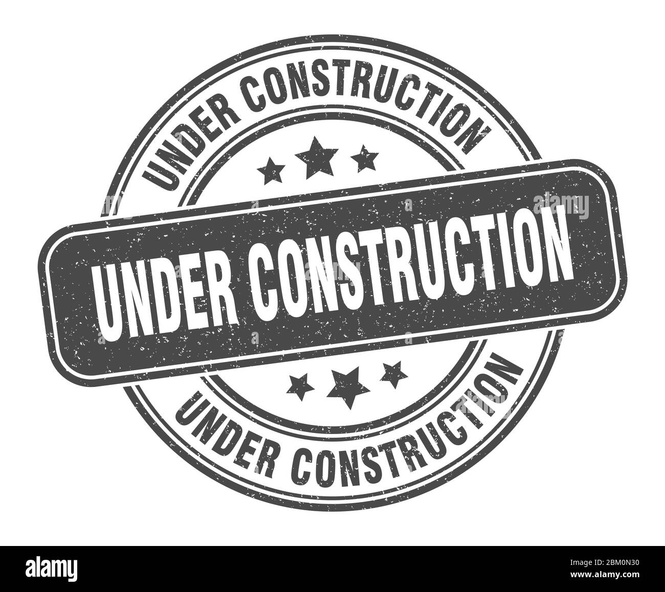under construction stamp. under construction label. round grunge sign ...