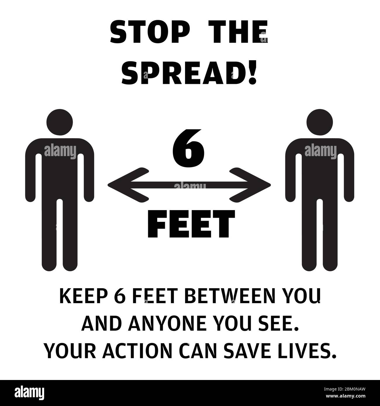 Social Distancing or Safe Distancing Practice Icon Vector Illustration ...