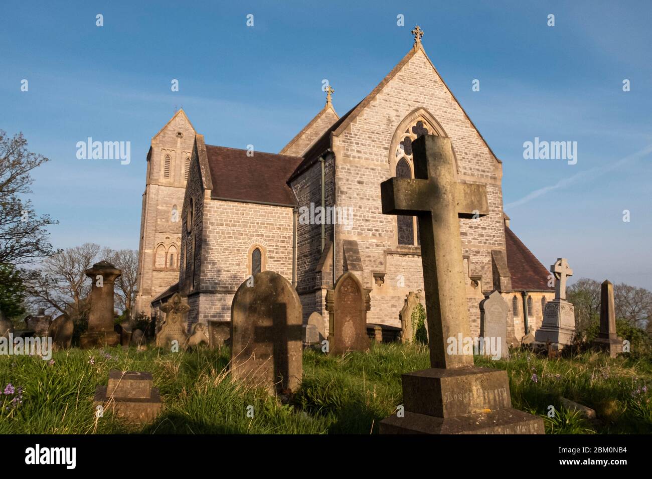 Graveyard at St. Augustine's Church, Penarth.The church was designed by ...