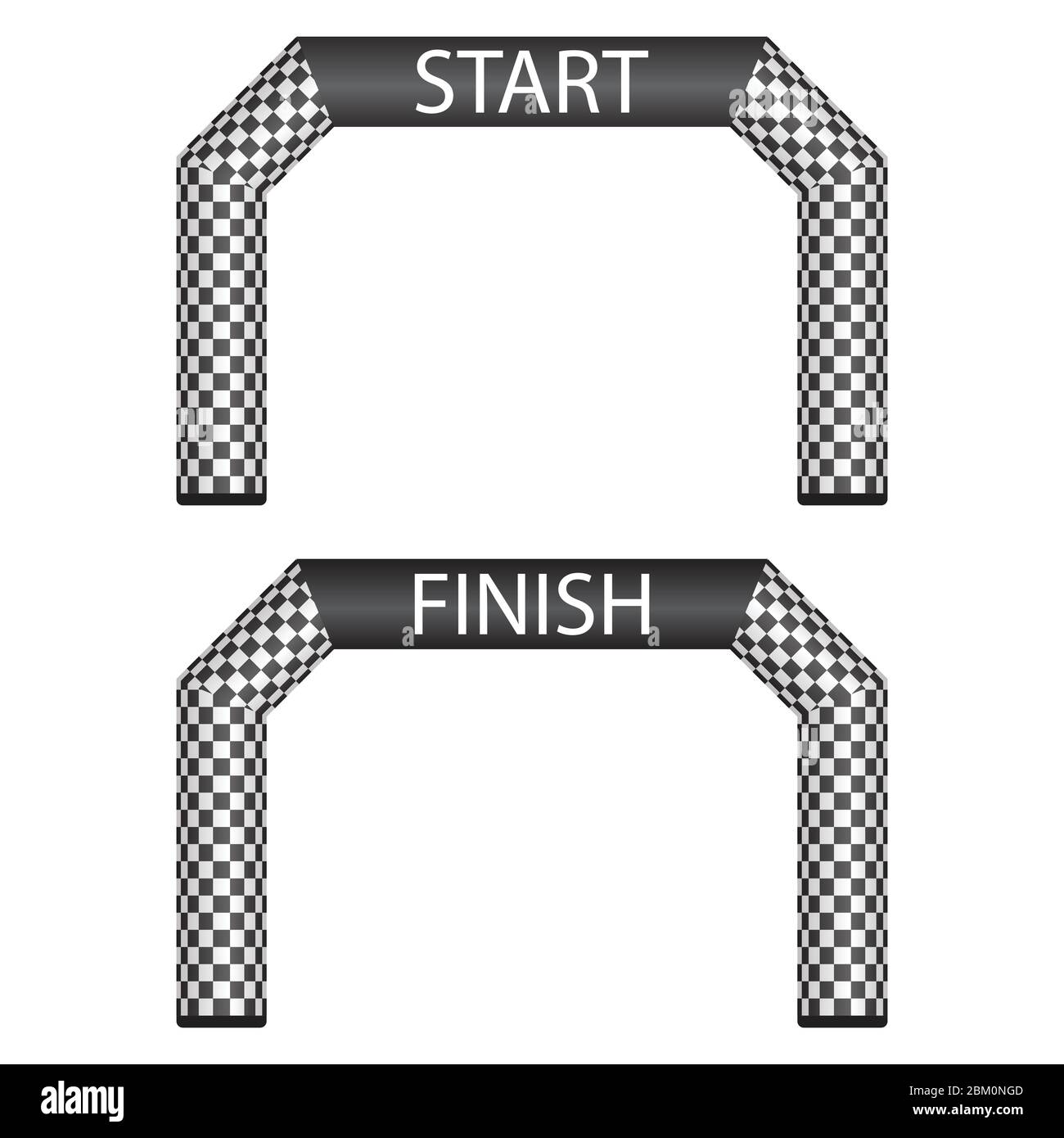 Inflatable finish and start line vector illustration isolated on white background Stock Vector ...