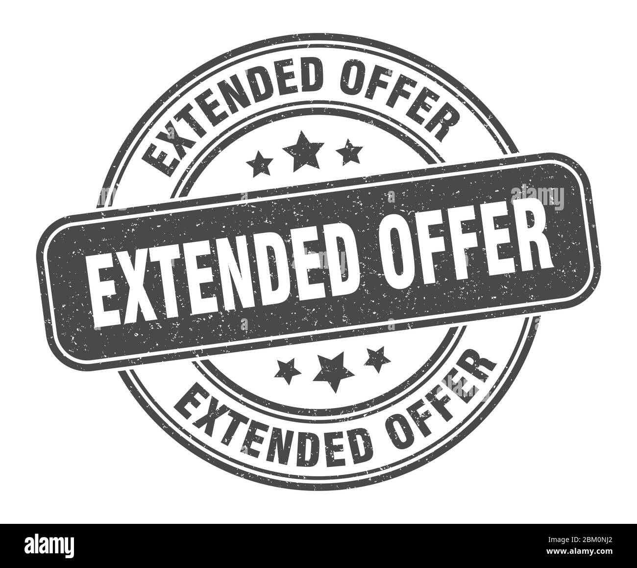 extended offer stamp. extended offer label. round grunge sign Stock ...