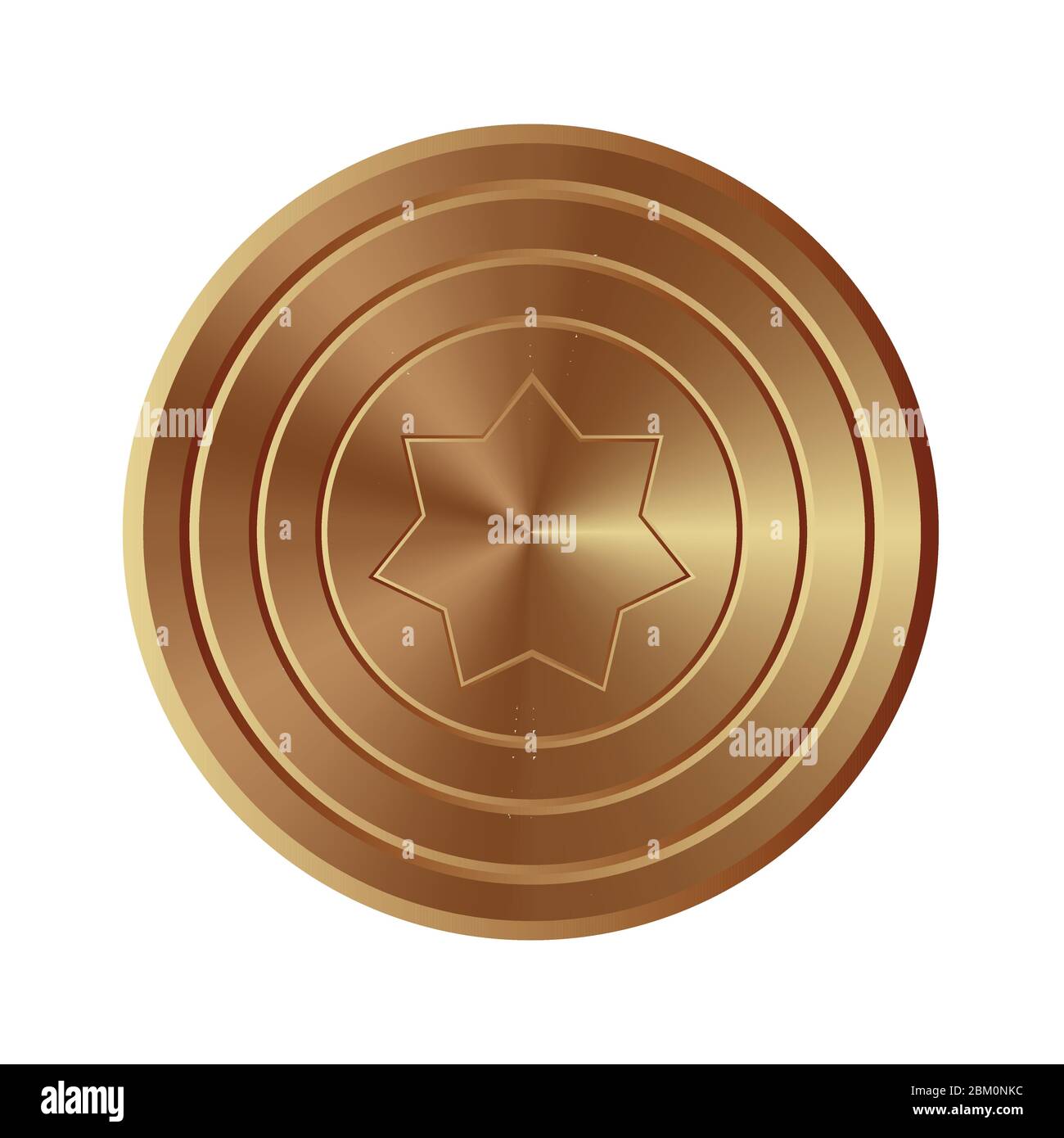 Metal shield vector illustration isolated on white background Stock ...