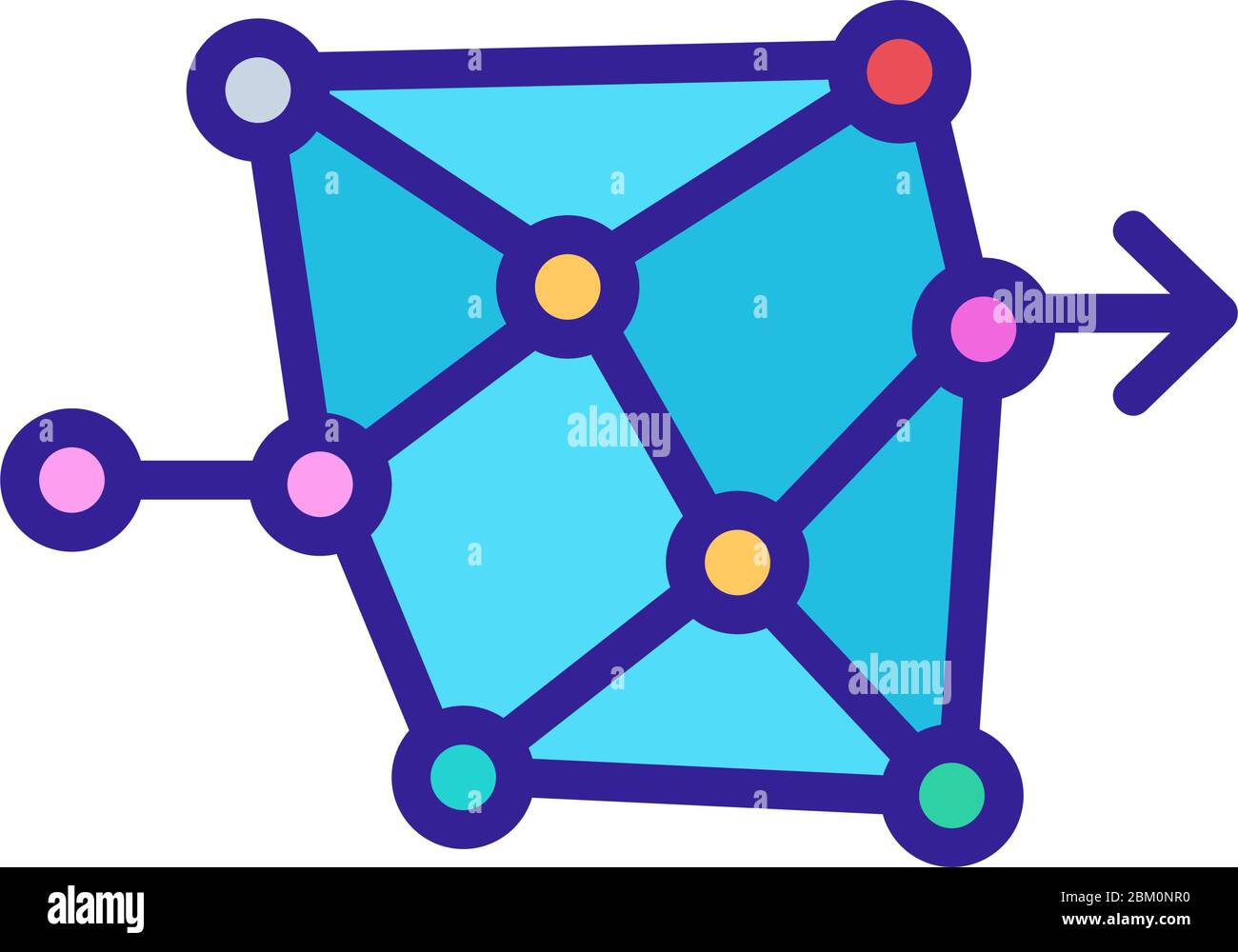 gradual route icon vector outline illustration Stock Vector Image & Art ...
