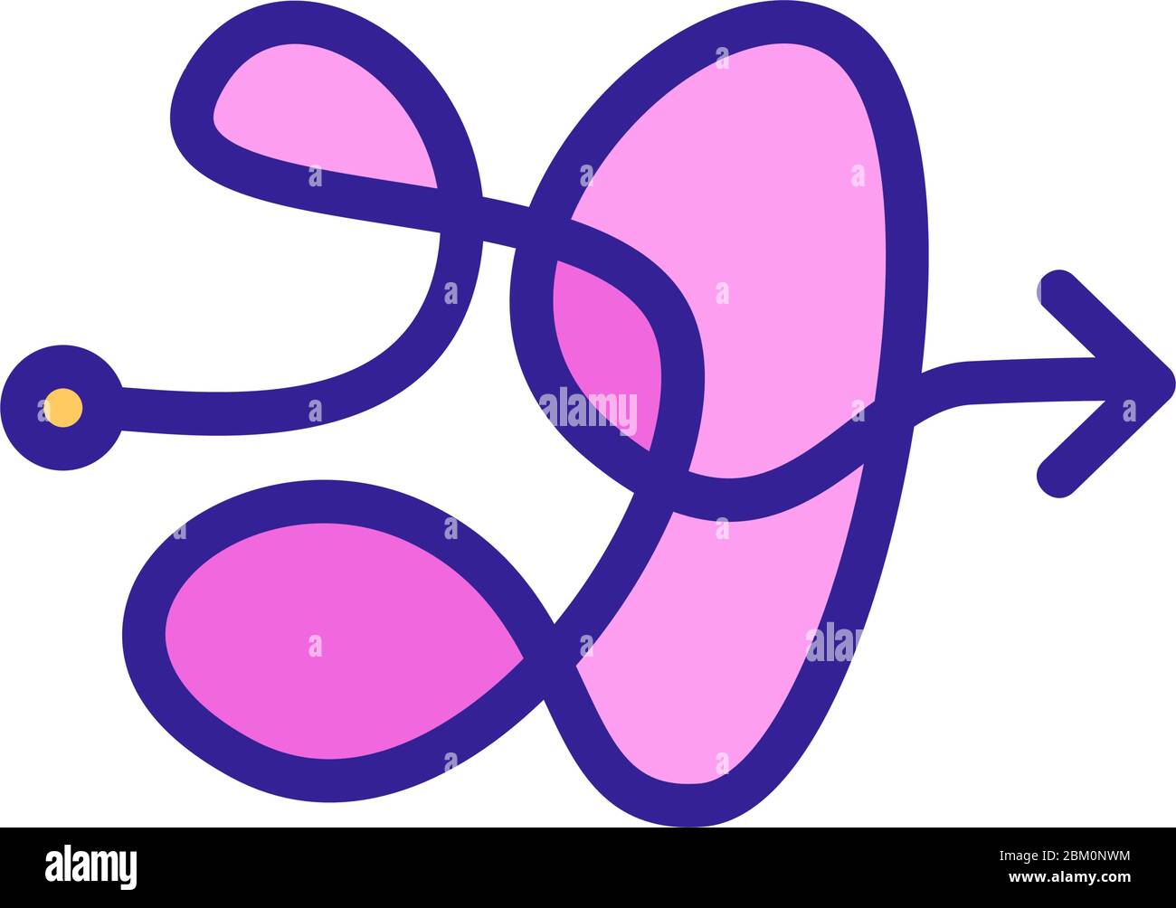 arrow confusion icon vector outline illustration Stock Vector Image ...