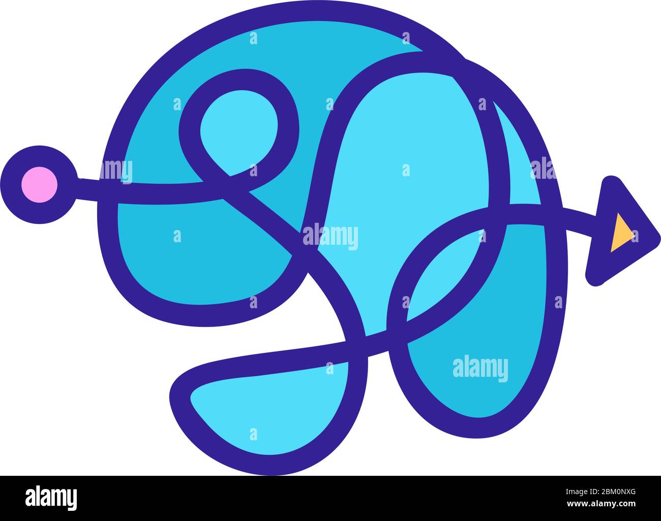 difficult route icon vector outline illustration Stock Vector Image ...