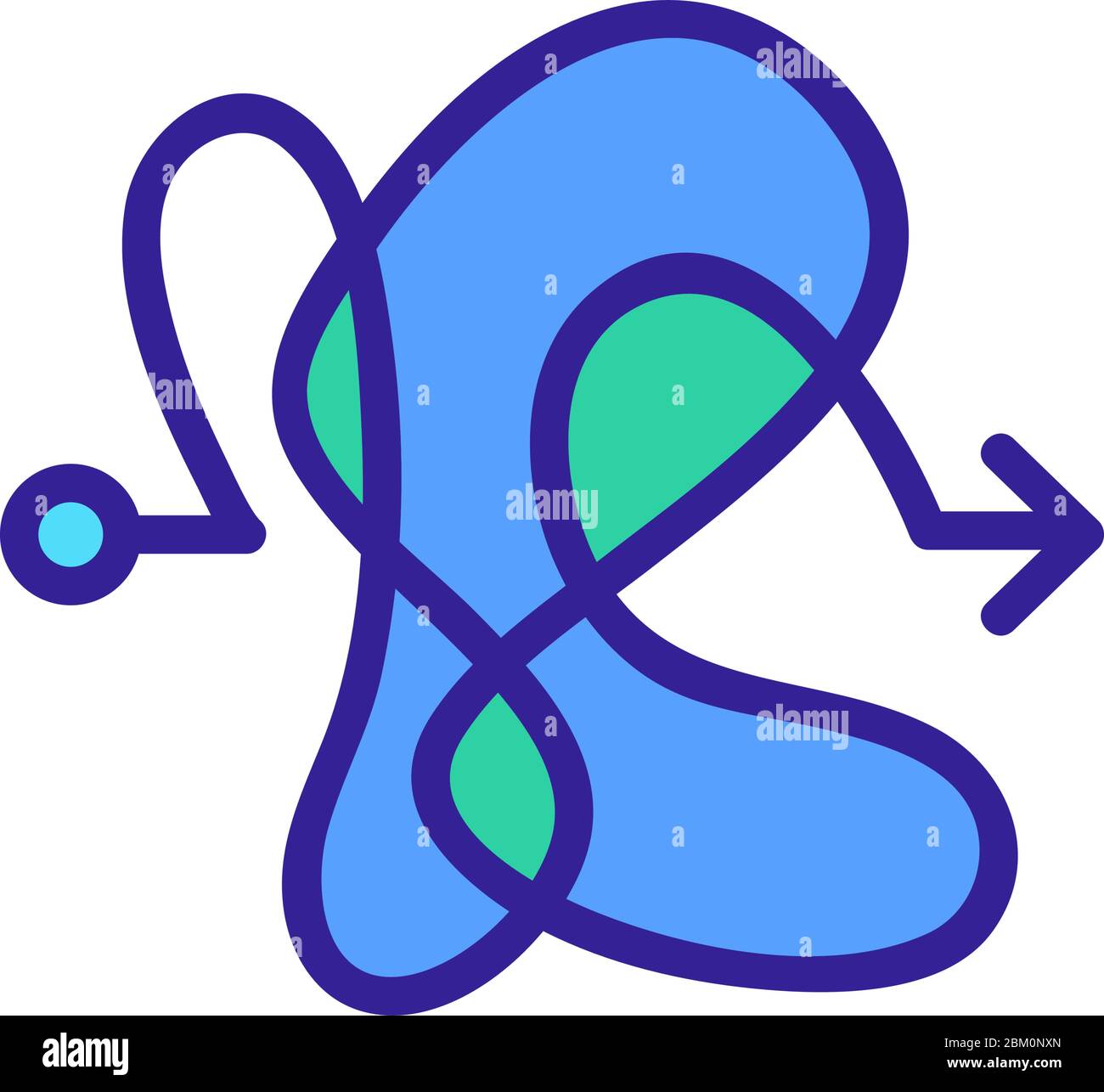 chaotic movement icon vector outline illustration Stock Vector Image ...