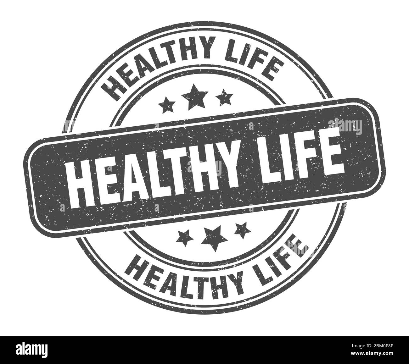 healthy life stamp. healthy life label. round grunge sign Stock Vector ...