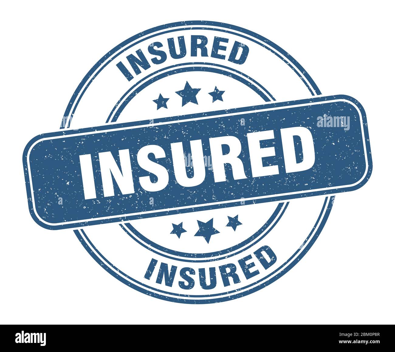 insured stamp. insured label. round grunge sign Stock Vector Image & Art - Alamy