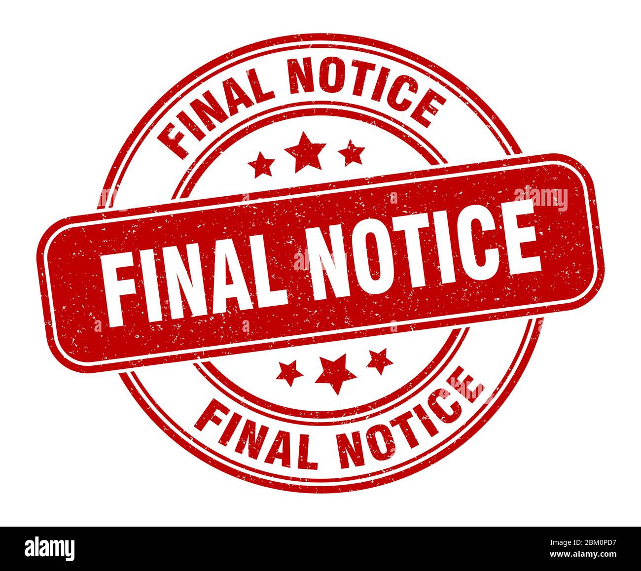 final notice stamp. final notice label. round grunge sign Stock Vector ...