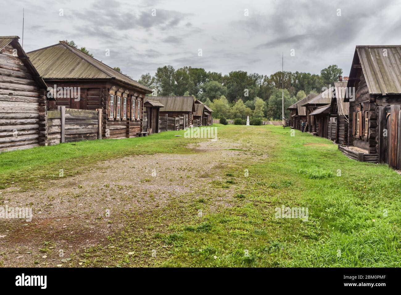 Wooden building, late 19th century, Open air Lenin museum, Shushenskoye ...