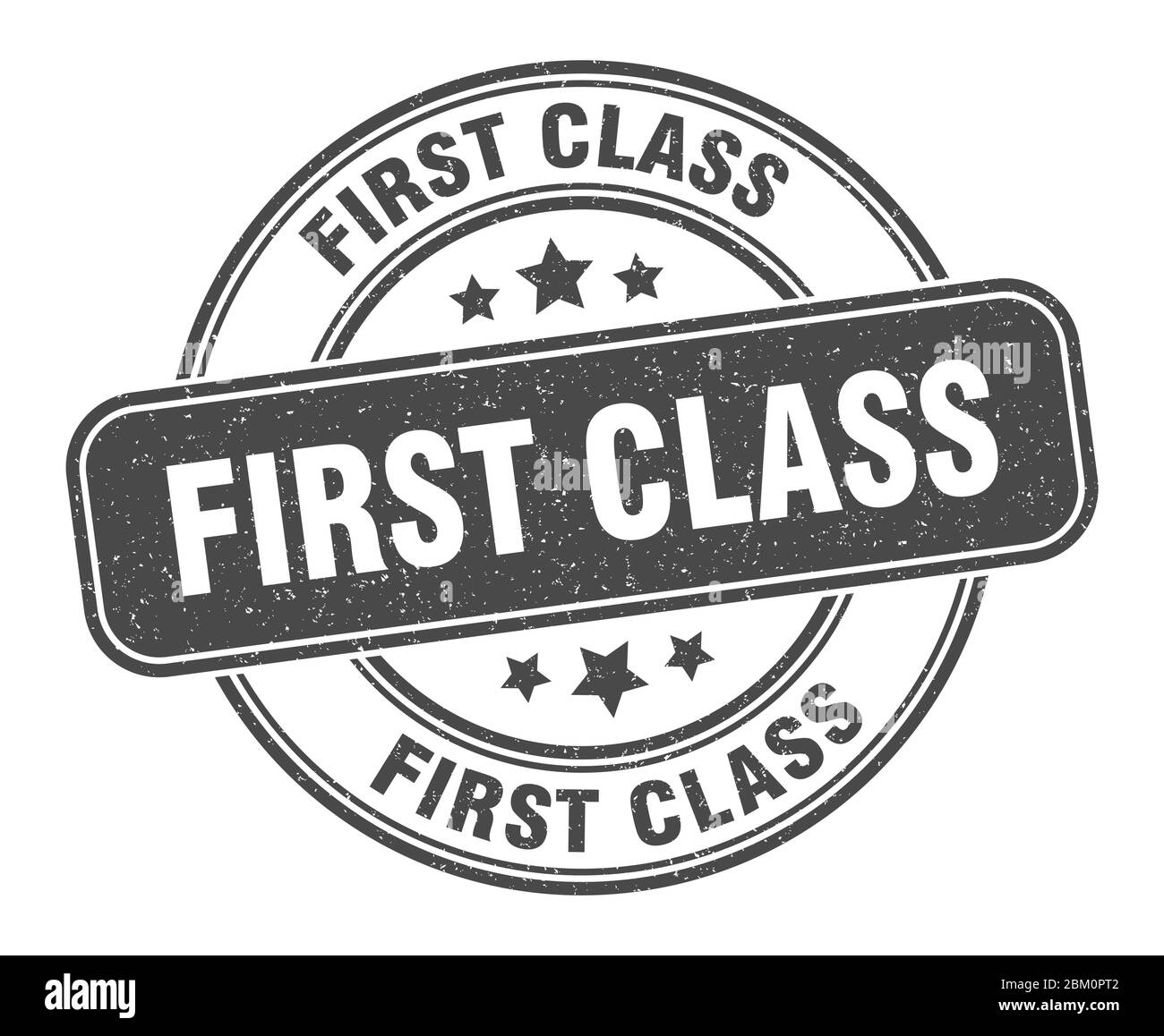 first class stamp. first class label. round grunge sign Stock Vector ...
