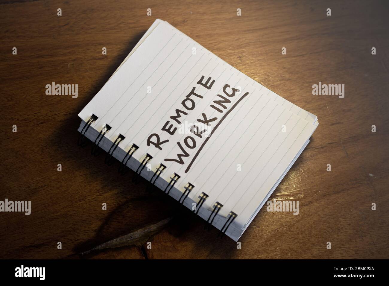 A notepad for working from home Stock Photo - Alamy
